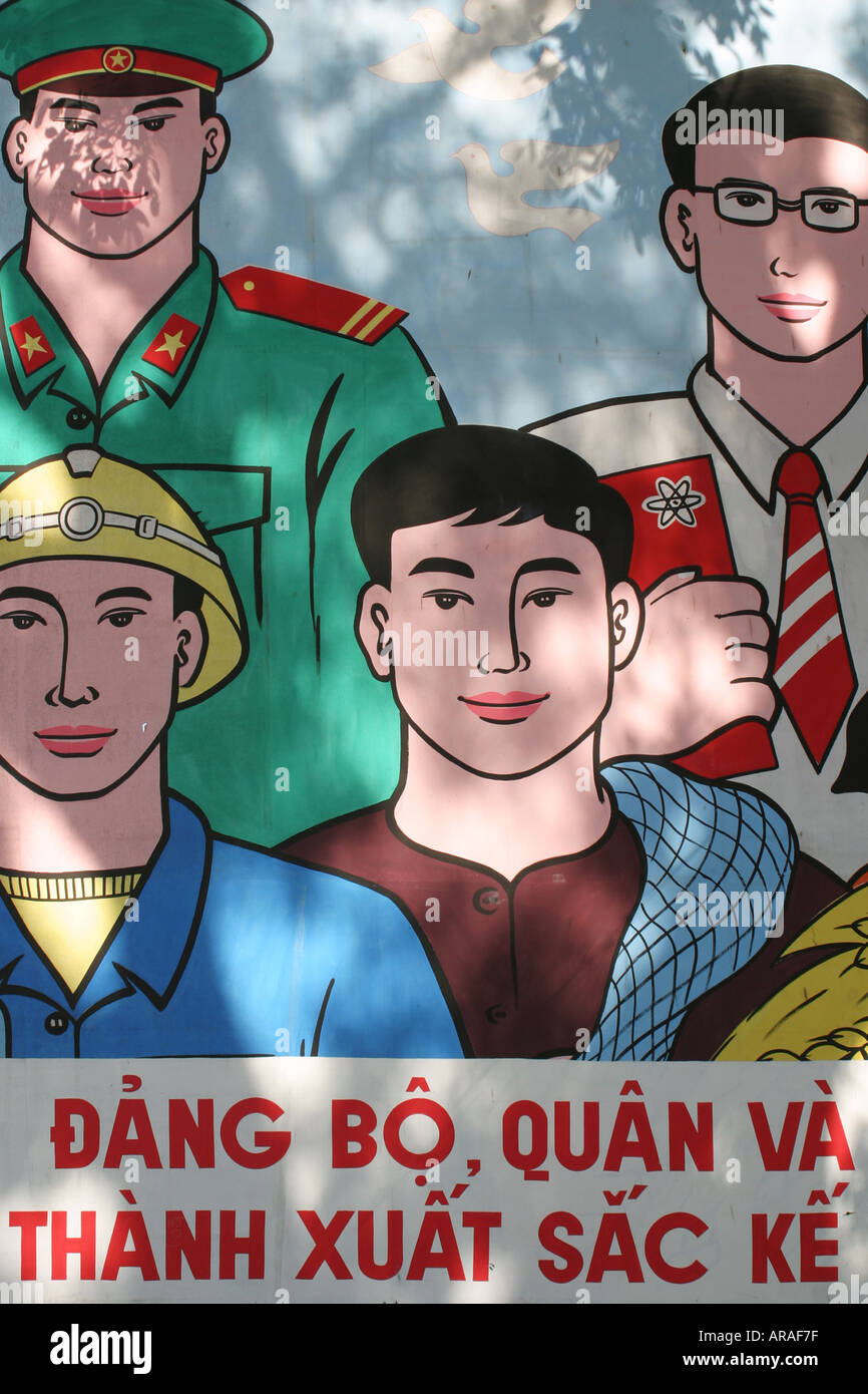 Government Propaganda poster Hoi An Vietnam Stock Photo - Alamy