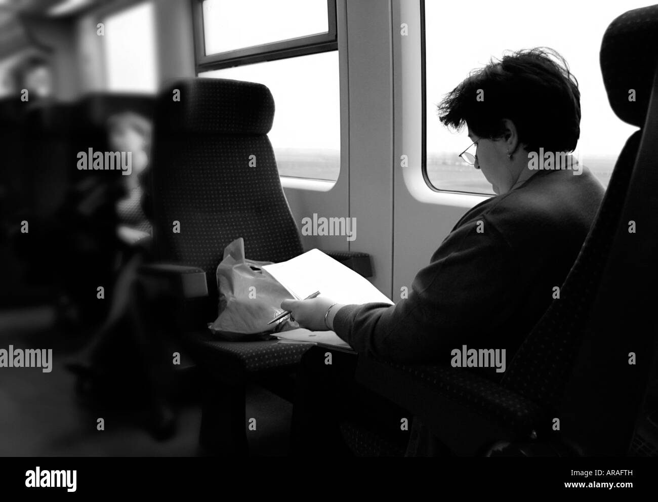 passanger in the train Stock Photo - Alamy