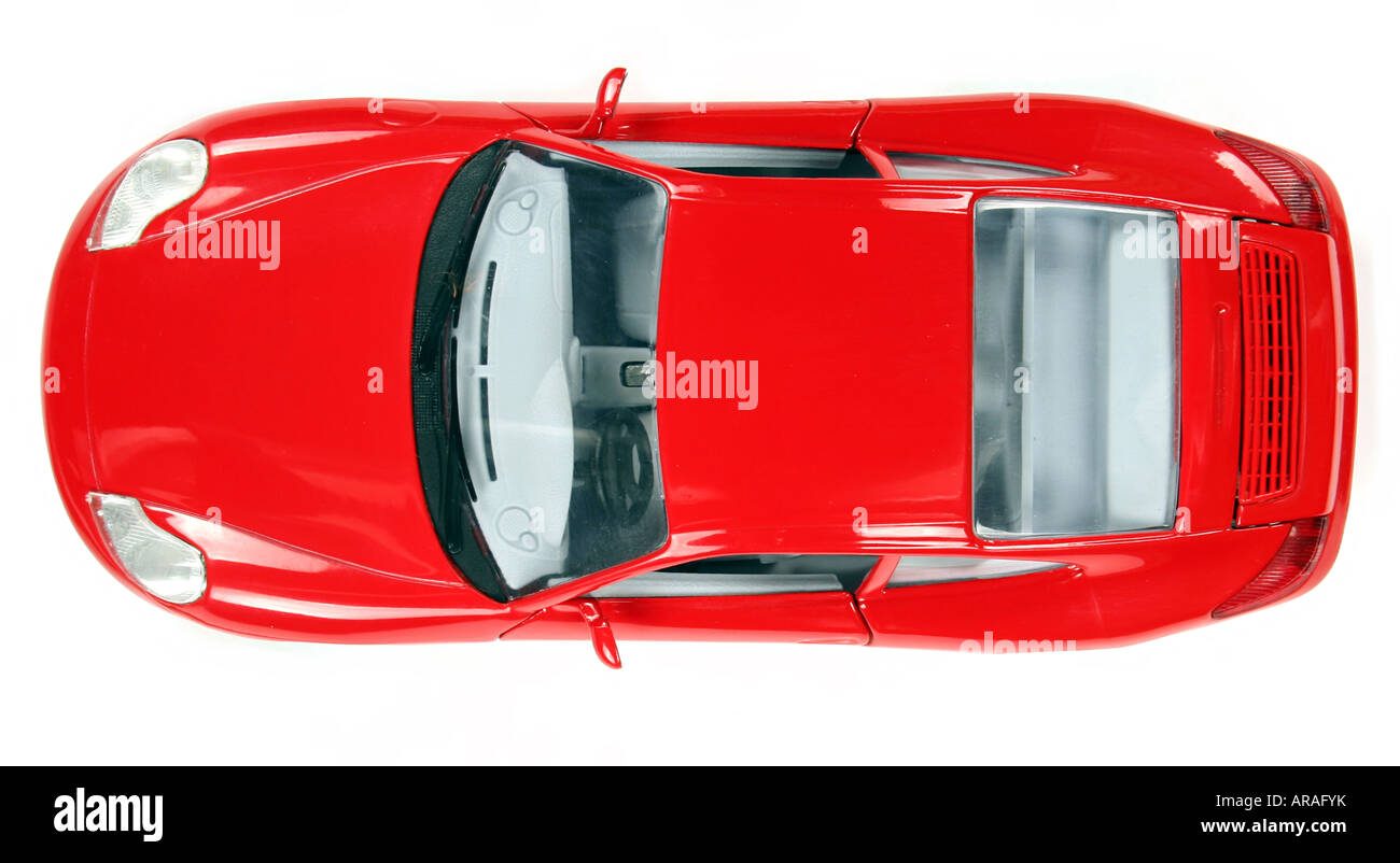 Red car isolated on white Stock Photo - Alamy