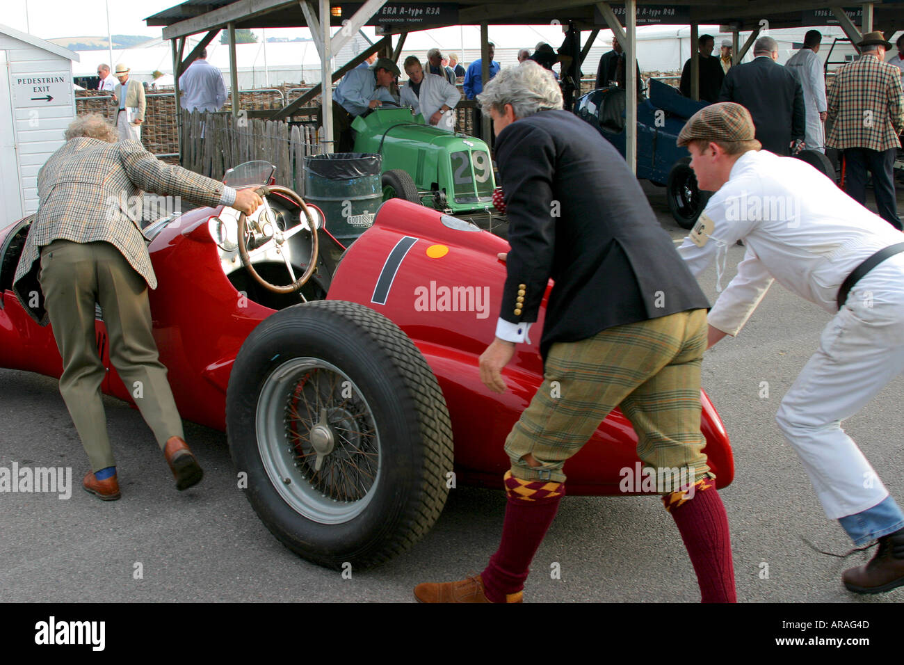 Goodwood revival paddock activity hi-res stock photography and images ...