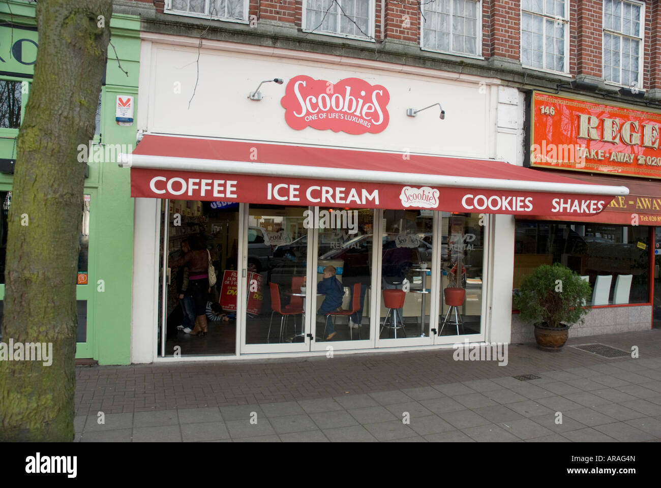 Scoobies dvd cafe and rental store Stock Photo - Alamy