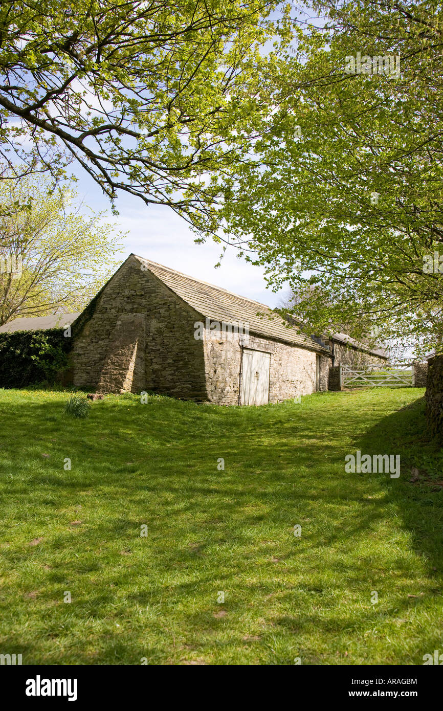 Limestone Farm Buildings at Ashford in the Water Peak District Stock ...