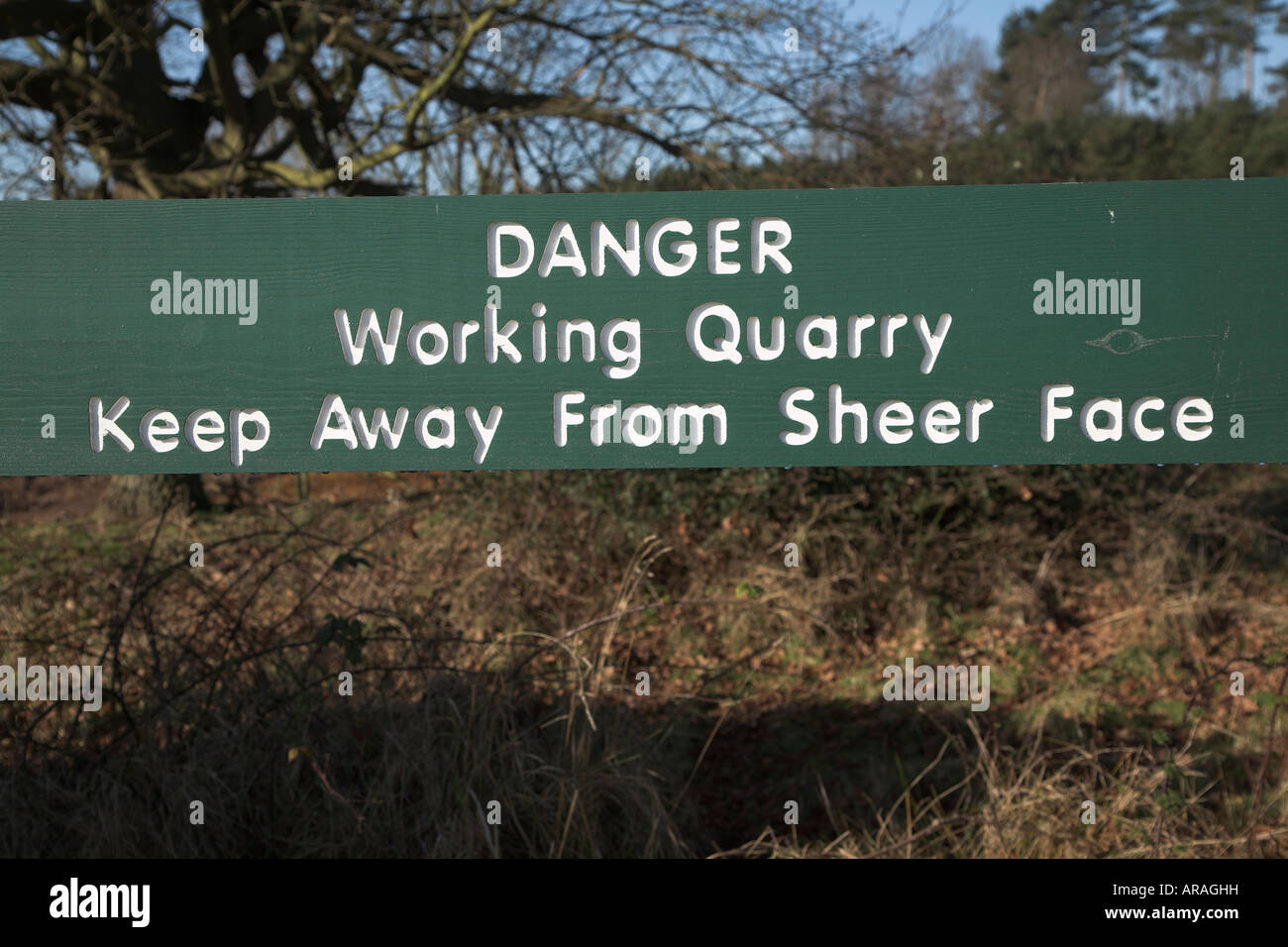 Quarry sign hi-res stock photography and images - Alamy