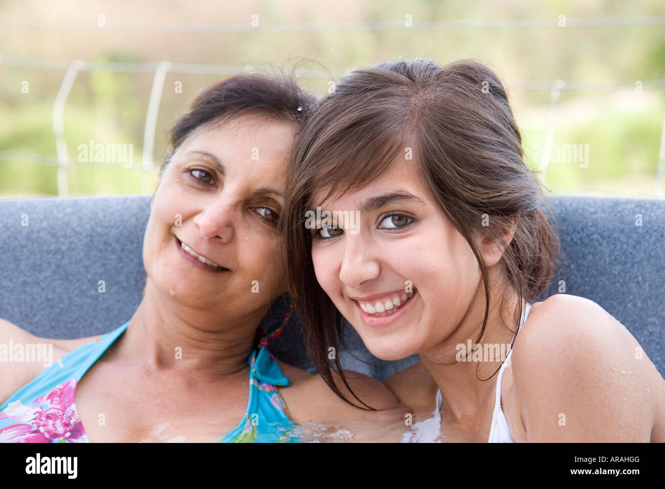 Girl in hot tub hi-res stock photography and images - Alamy
