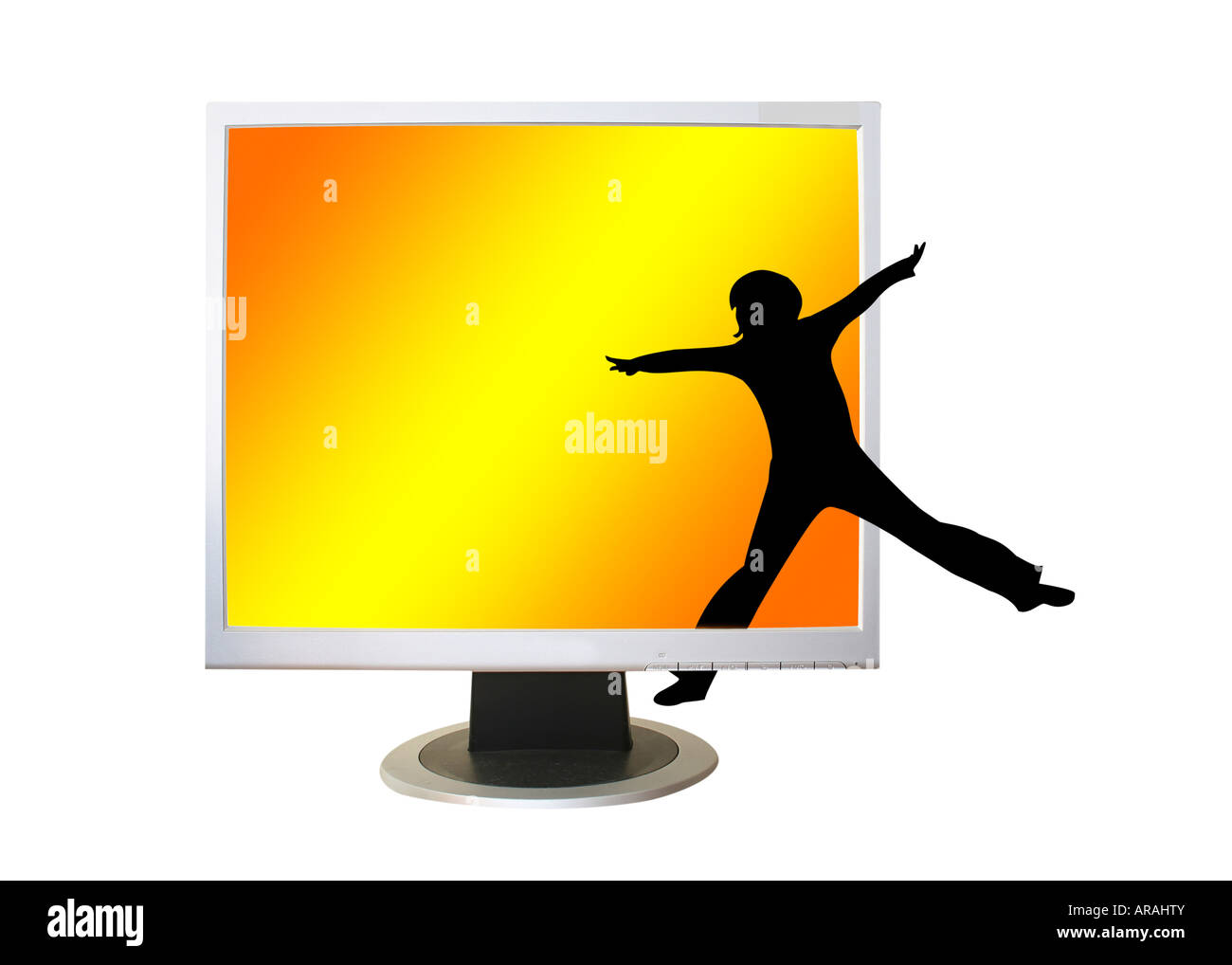 Person computer screens silhouette hi-res stock photography and images ...