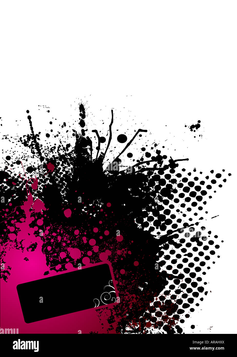 Abstract red and black corner design with copy space Stock Photo - Alamy