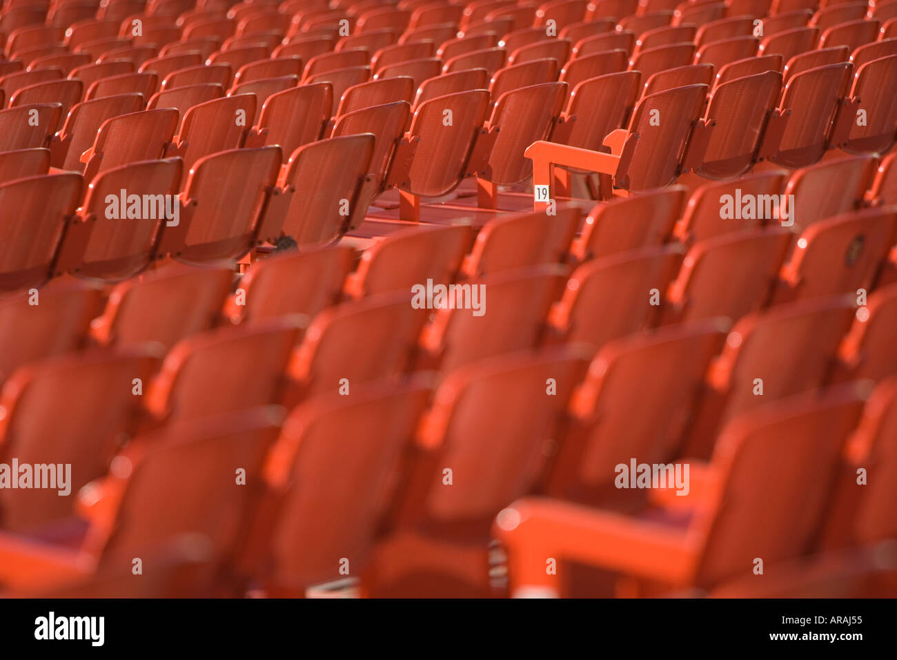 Rows of seating in Arena Piazza Brà Verona Veneto Italy showing number ...