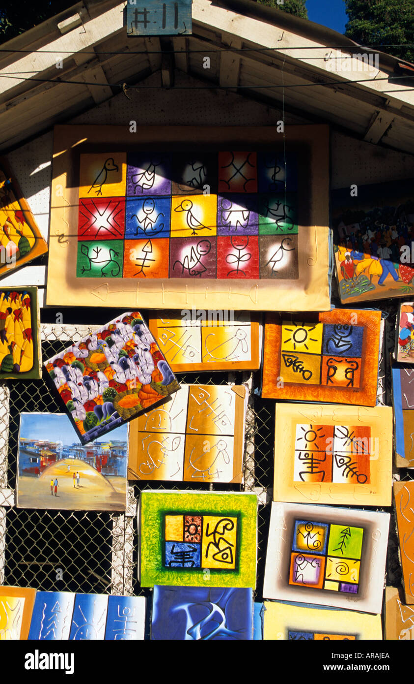 caribbean dominican republic north coast a hut selling souvenirs Stock ...