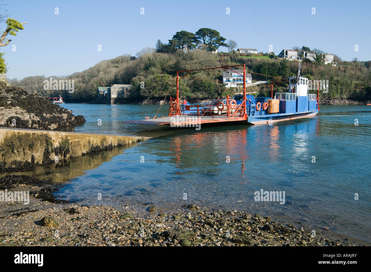 The Fowey to Bodinnick Ferry, Cornwall Stock Photo - Alamy