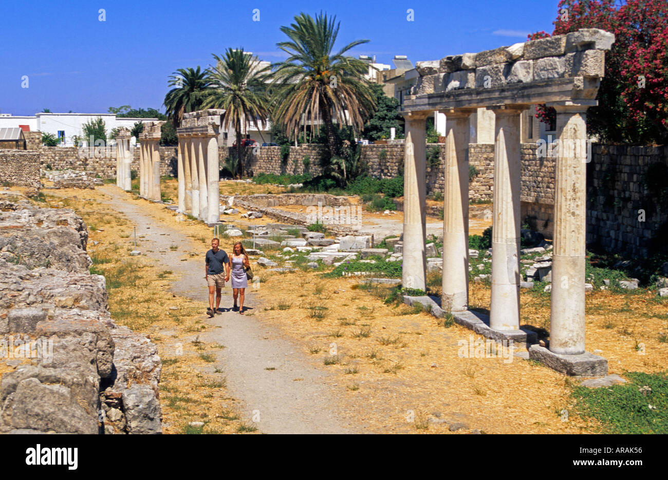 greece dodecanese kos island the ruins of ancient kos town Stock Photo ...