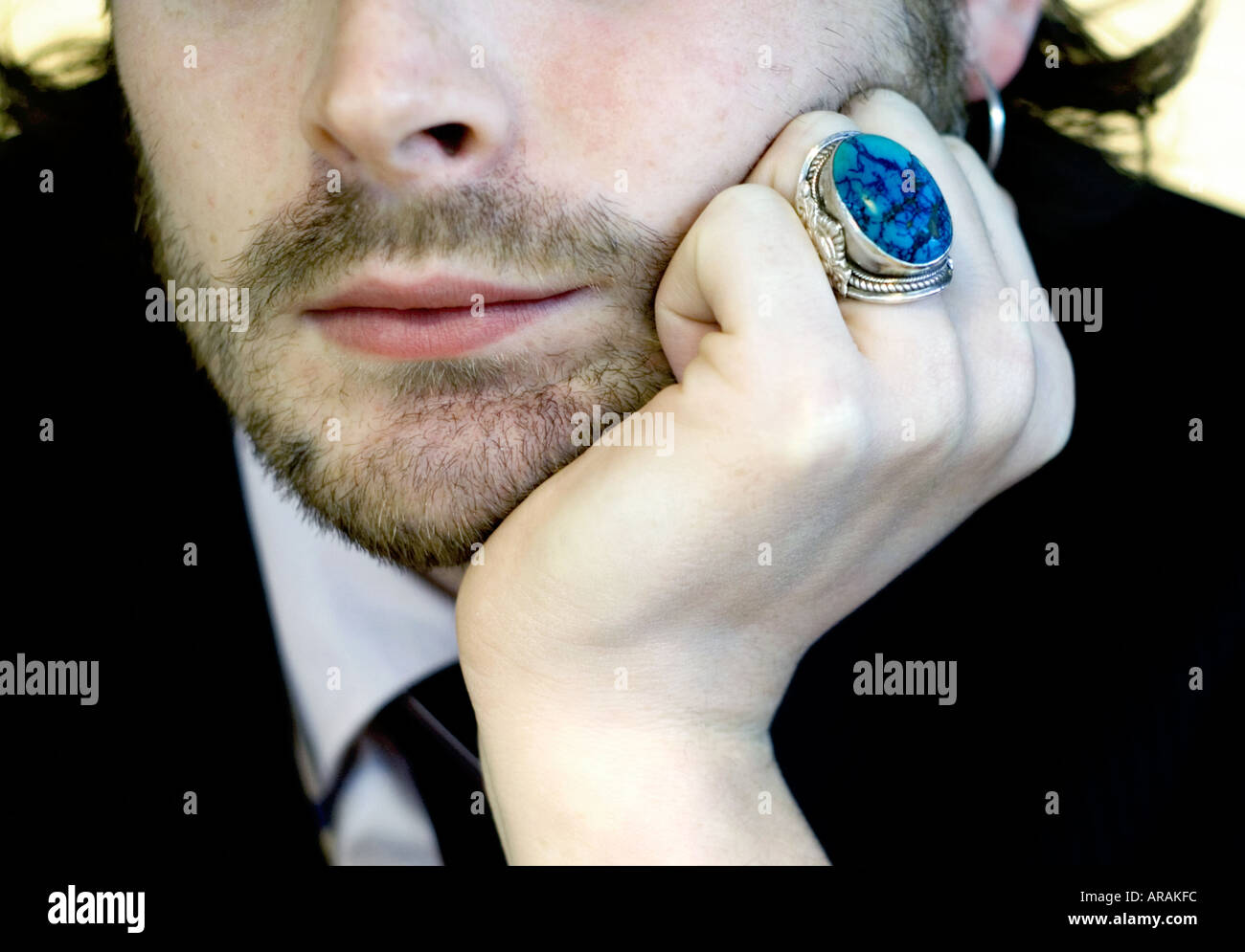 Thinking executive Model released image Stock Photo - Alamy