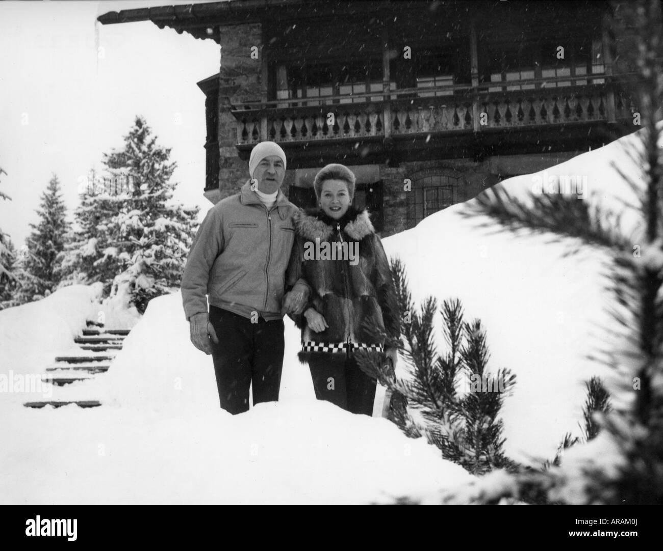 British Actress Deborah Kerr With Her Husband High Resolution Stock ...
