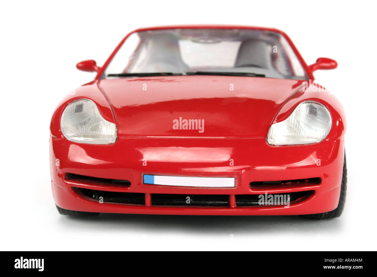 Red car isolated on white Stock Photo - Alamy