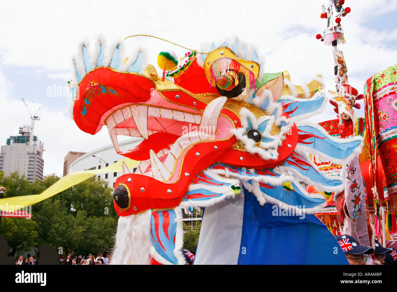 Chinese New Year Parade Dragon Float Stock Photo - Alamy