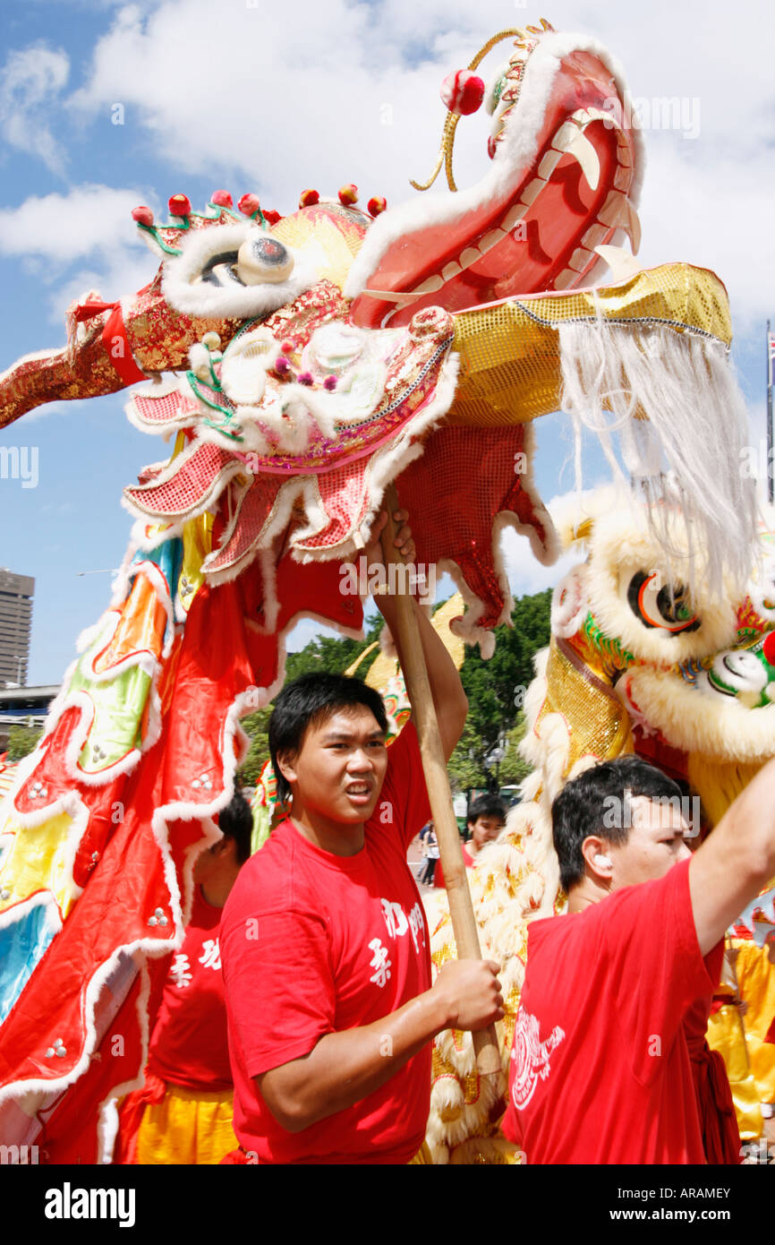 Colorful dragon dance performance hi-res stock photography and images ...