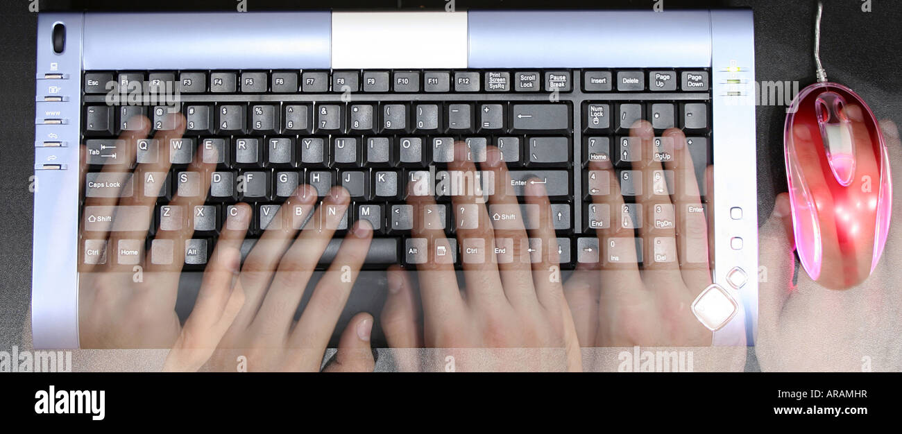 working with computer Stock Photo - Alamy