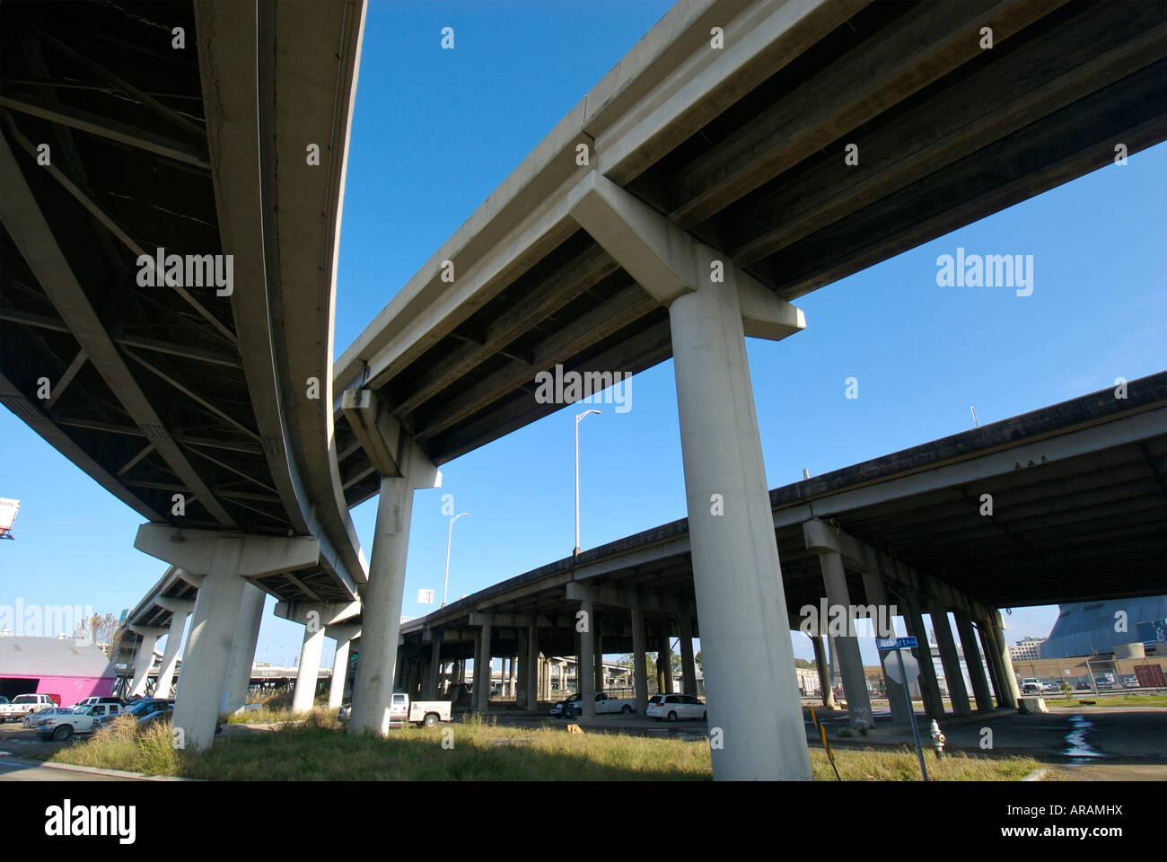 Interstate highway overpass New Orleans Louisiana USA Stock Photo - Alamy