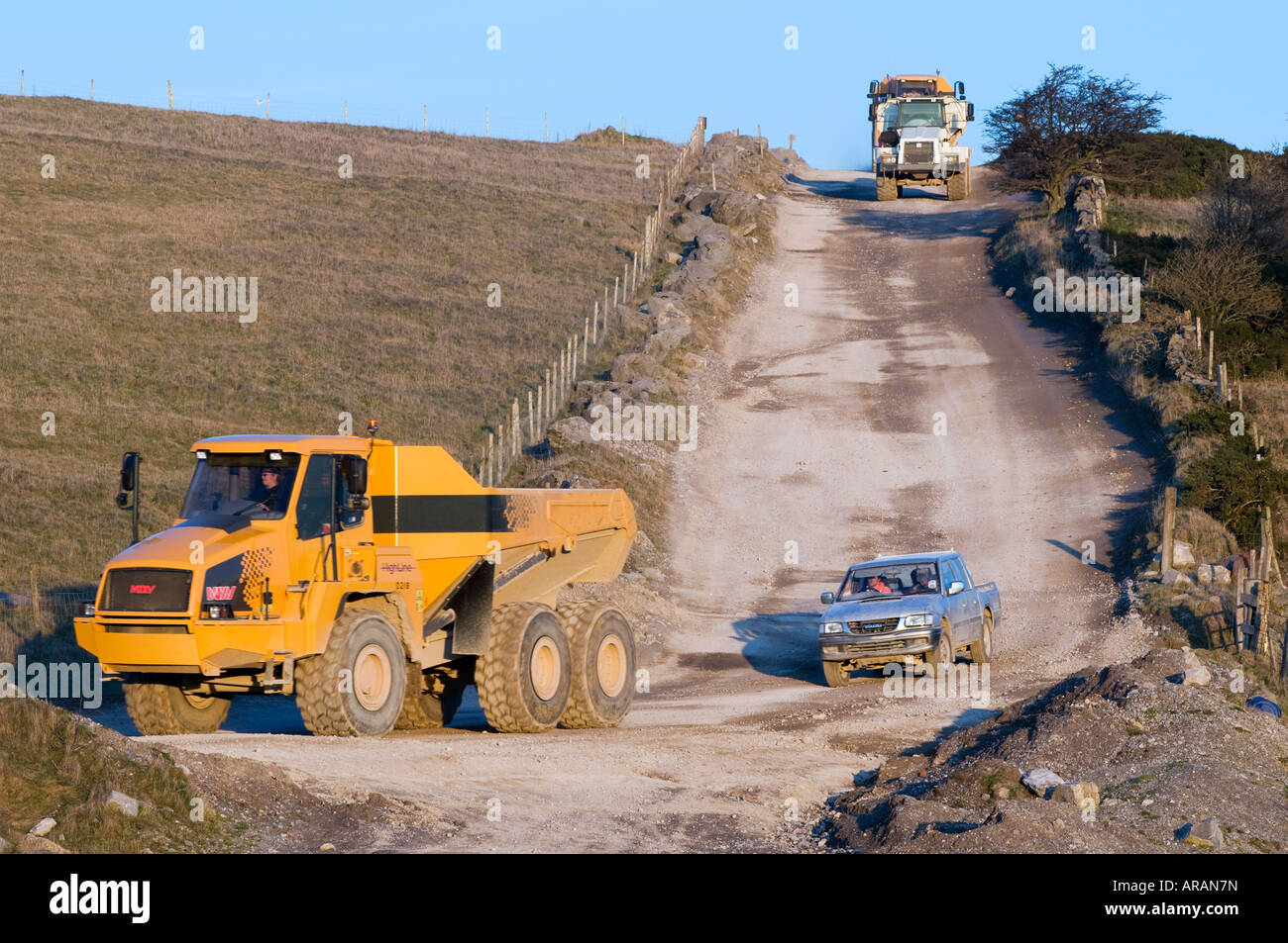 Vehicles working in quarry in hi-res stock photography and images - Alamy