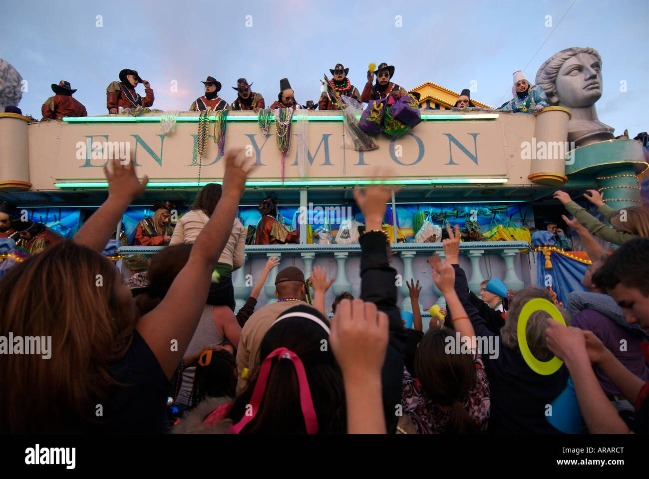 Float. Mardi Gras parade New Orleans Louisiana USA Stock Photo - Alamy