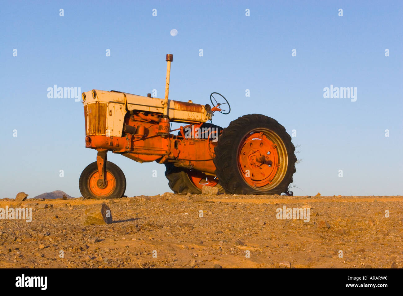 Tractor and Moon Stock Photo - Alamy