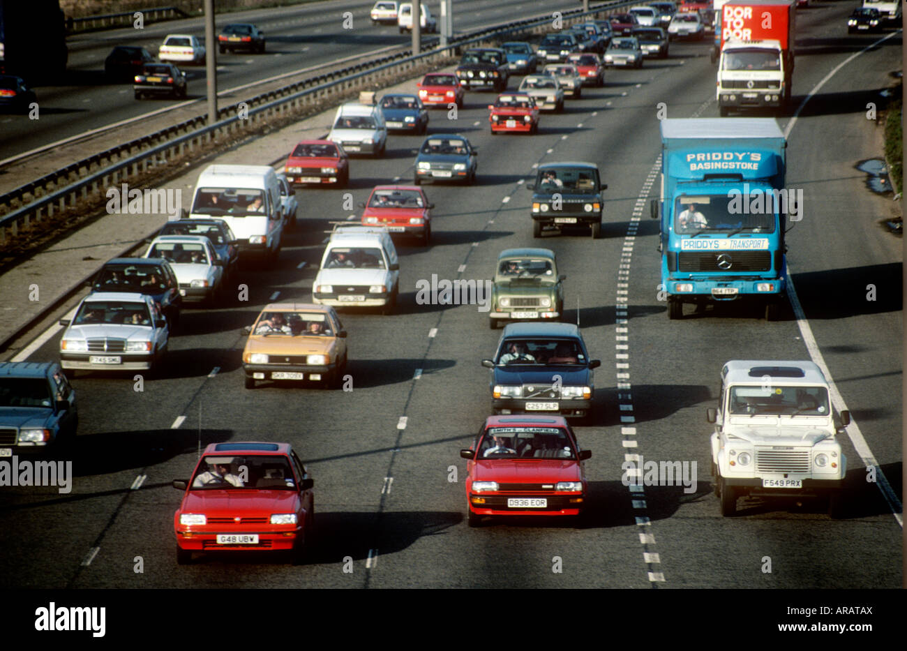 M25 Busy at Staines Stock Photo - Alamy