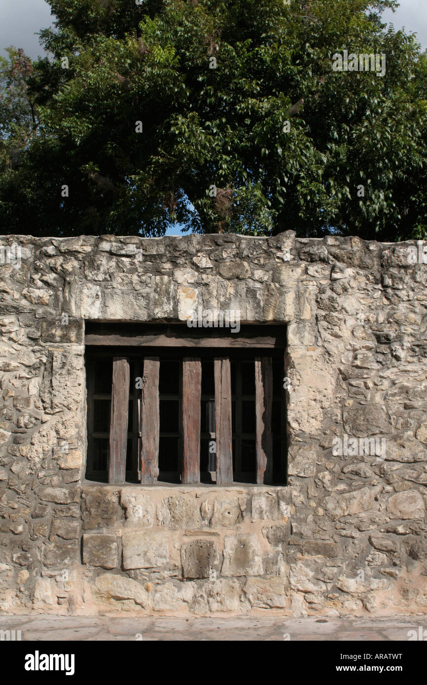 Wall and window, The Alamo Stock Photo - Alamy