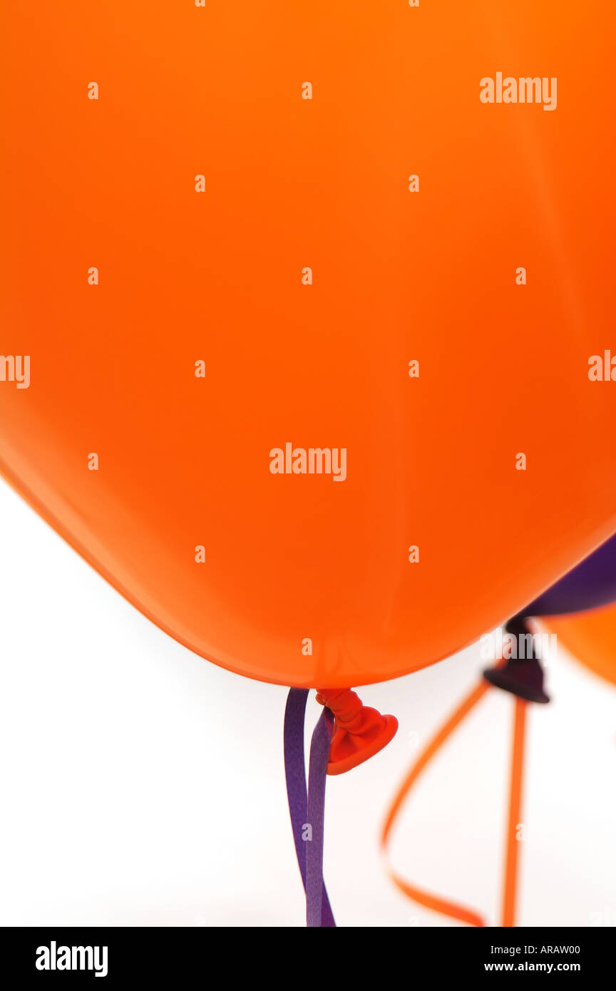 orange party balloon Stock Photo - Alamy