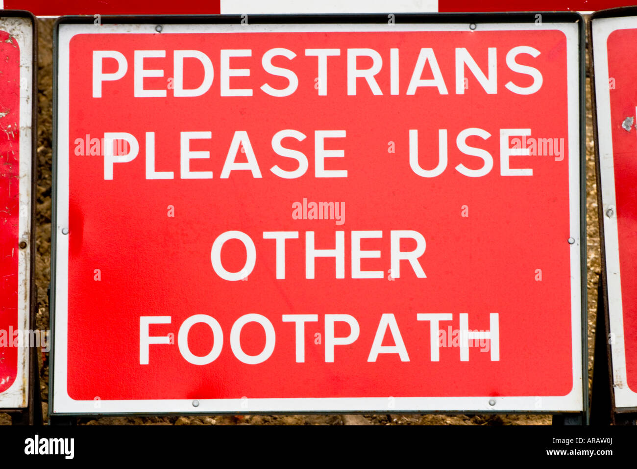 Foot path closed with barriers hi-res stock photography and images - Alamy