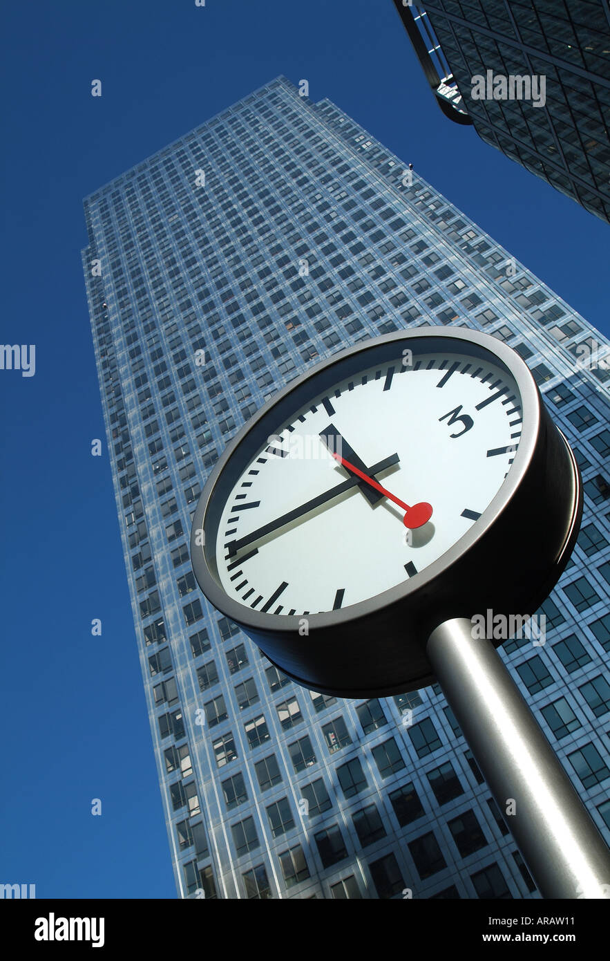 Time clock office tower docklands corporate business skyscraper ...