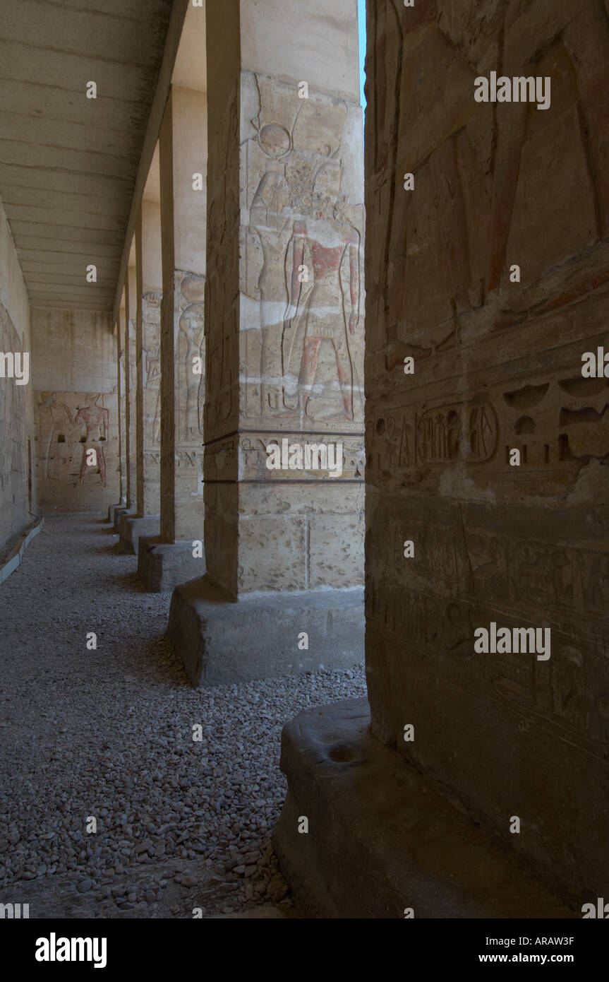 First pylon, Sety 1 Temple, Abydos, Egypt Stock Photo - Alamy