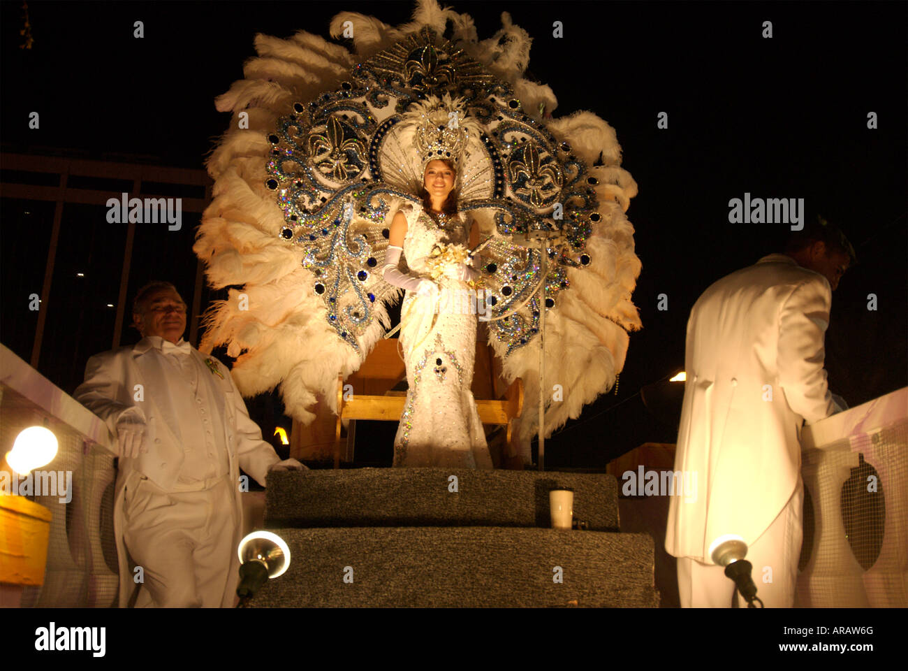 Queen on a float in Mardi Gras parade New Orleans Louisiana USA Stock ...