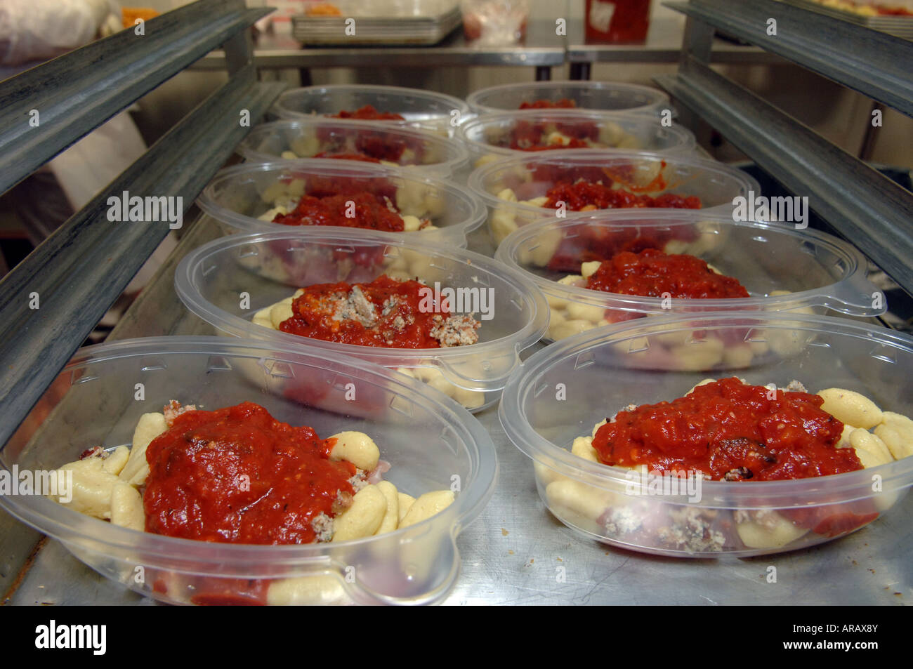 Pre packaged food assembly hi-res stock photography and images - Alamy