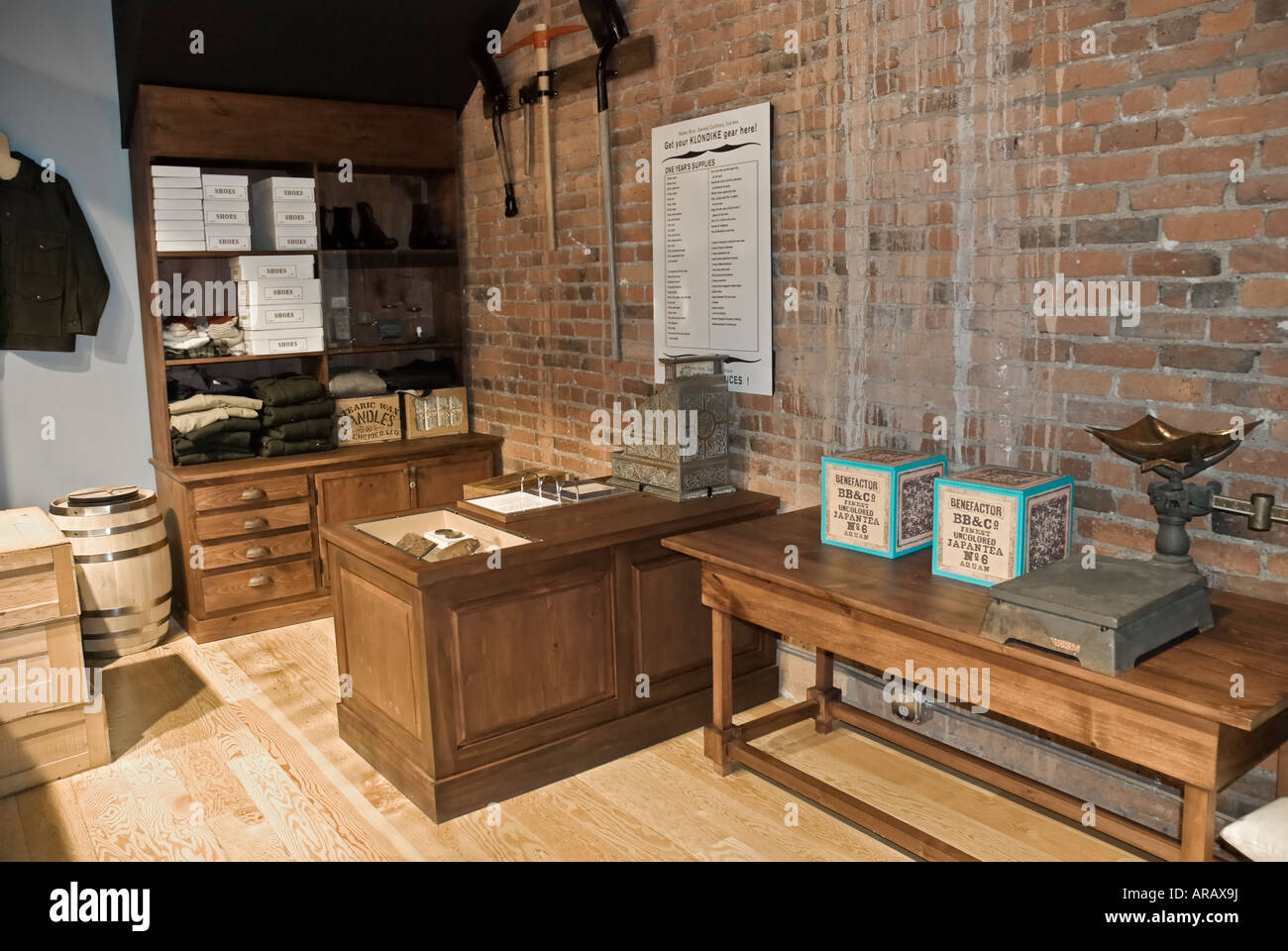 Klondike supply store display at Klondike Gold Rush National Historical ...