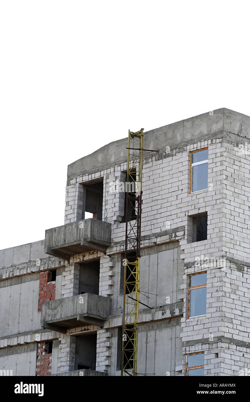 scaffold isolated on white Stock Photo - Alamy