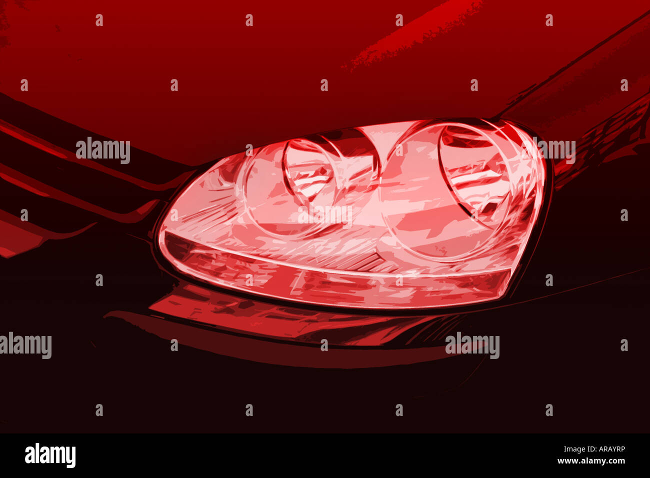 Close-up of a car; Vector drawing Stock Photo - Alamy