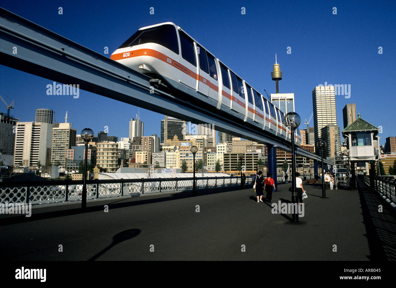 The TNT Habourlink Monorail at Darling Harbour in 1988, Sydney ...