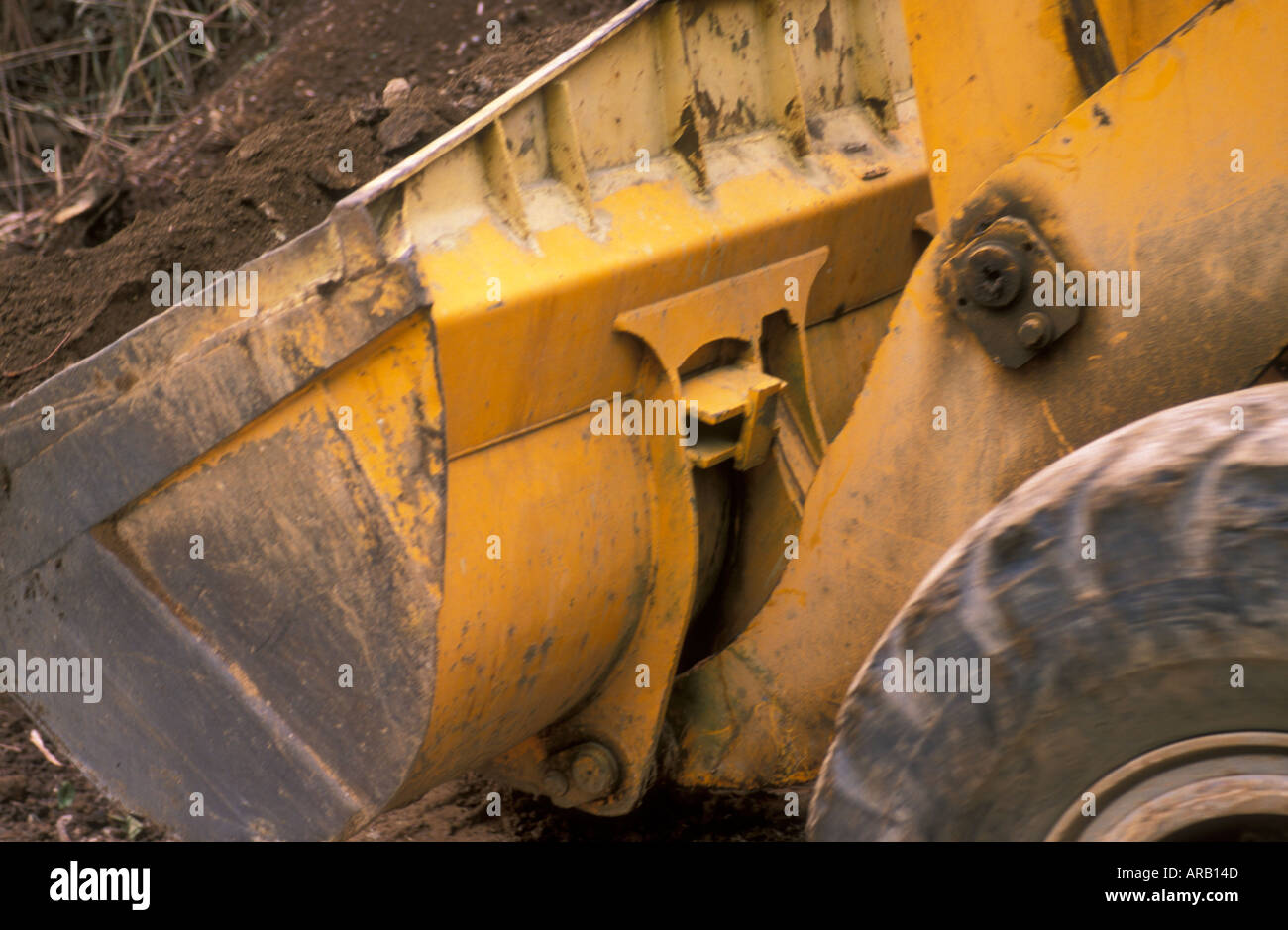 Bulldozer Closeup View Of Bucket Stock Photo - Alamy