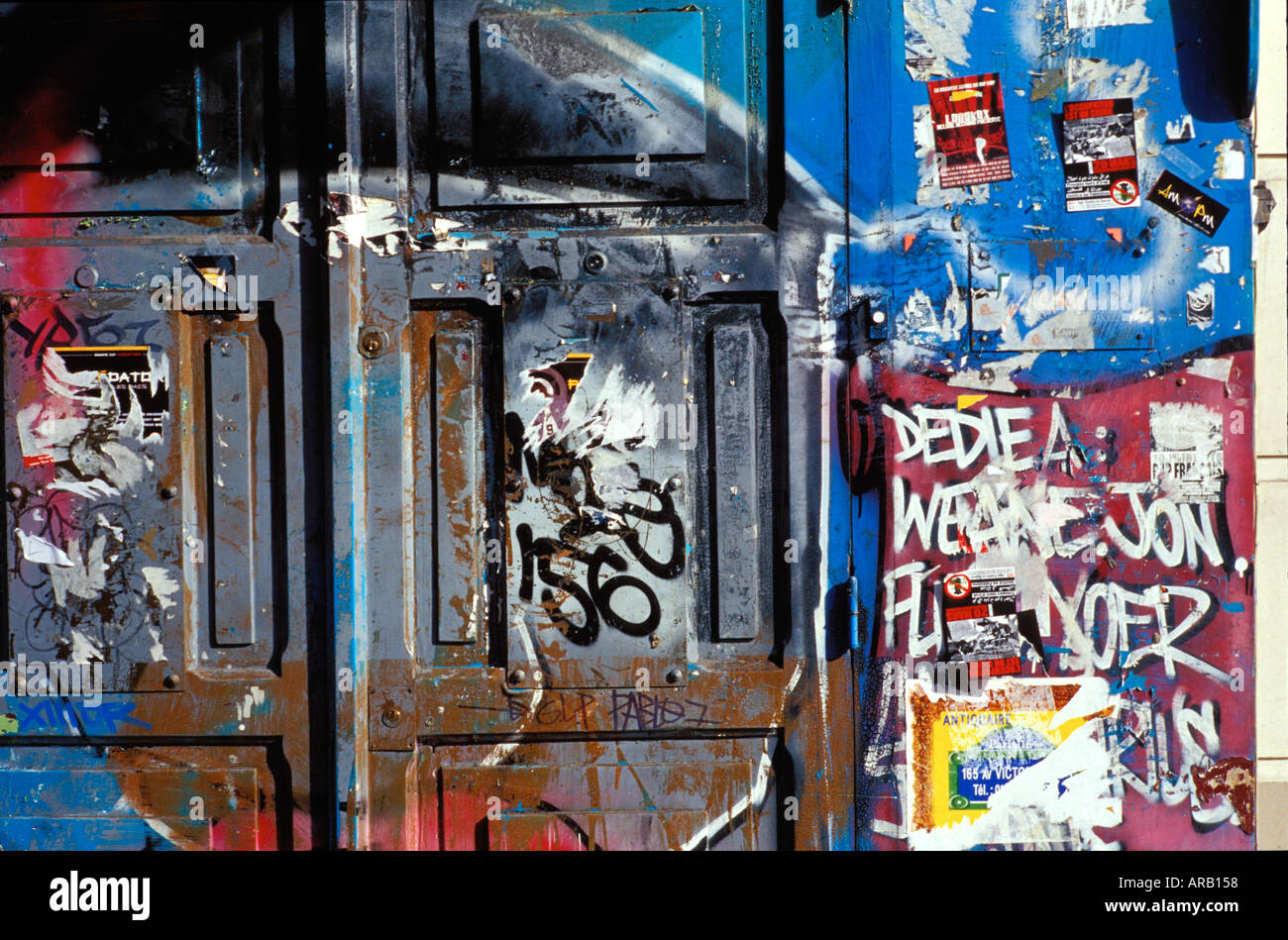 Graffiti on Night Club Door Stock Photo - Alamy