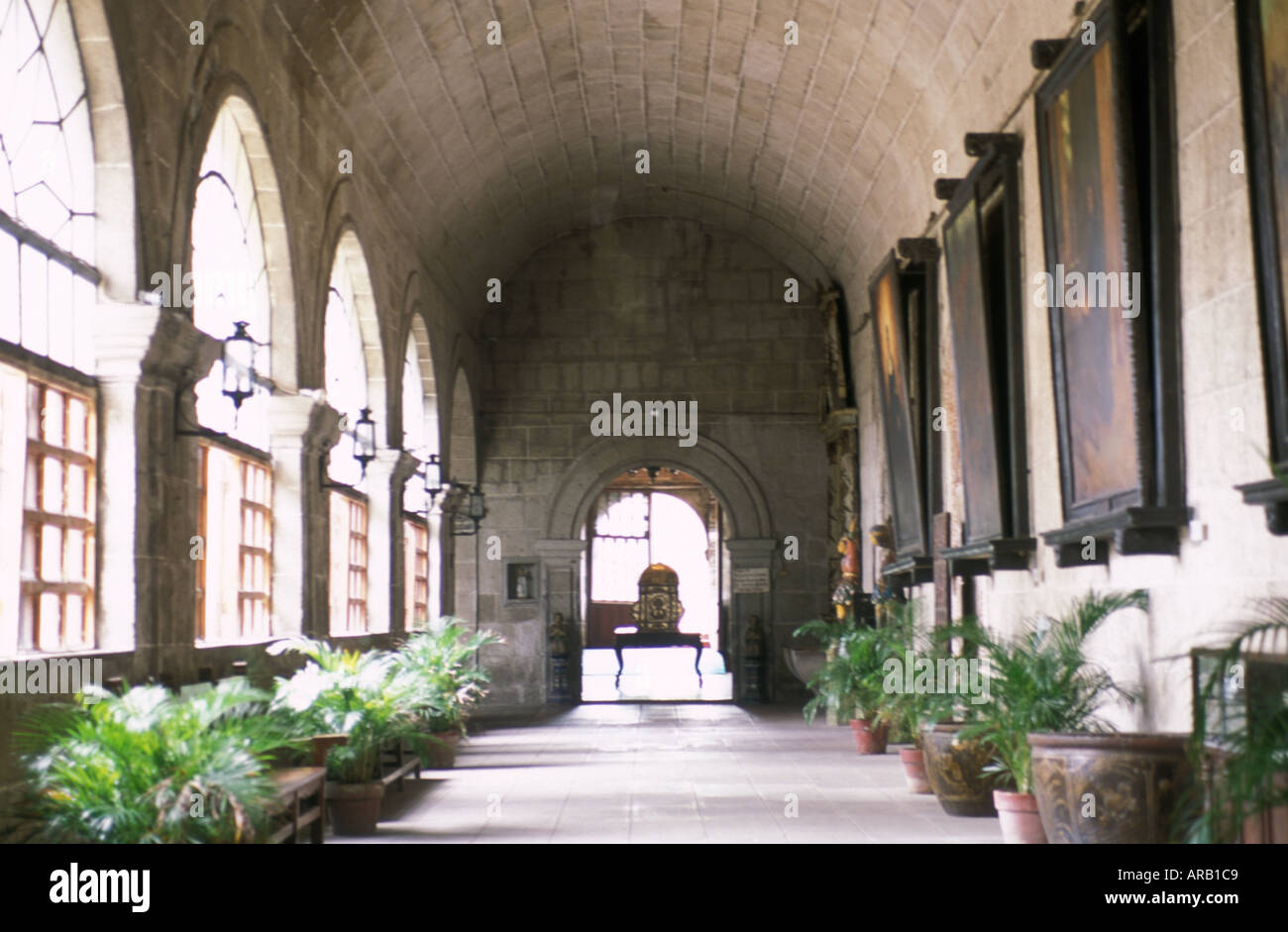 Philippines Manila Intramuros San Agustin Monastery Interior Corridor ...