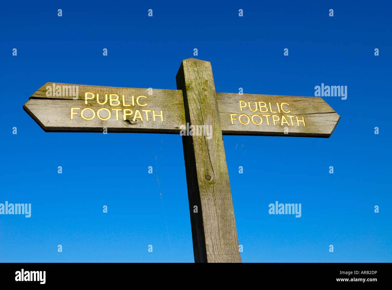 A Public Footpath Sign Stock Photo - Alamy