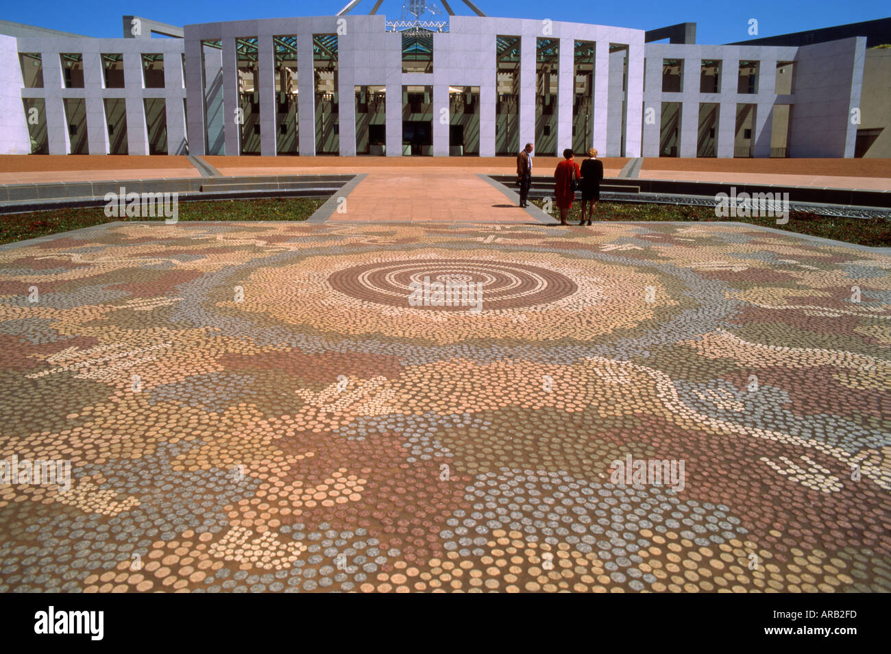Australia Canberra Parliament Aboriginal Mosaic Stock Photo - Alamy