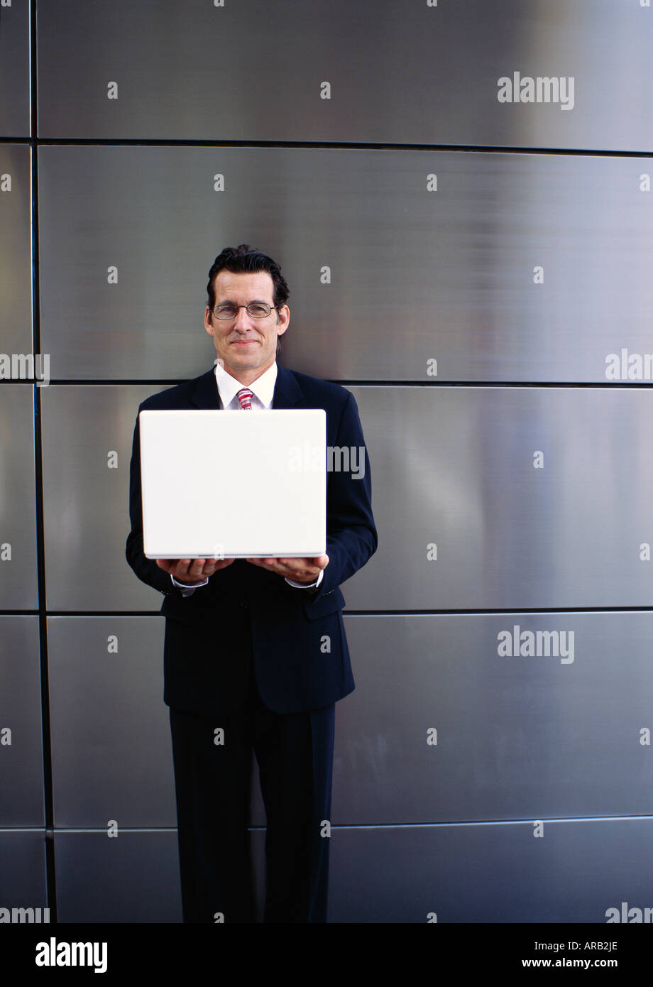 Businessman Using Laptop Stock Photo - Alamy