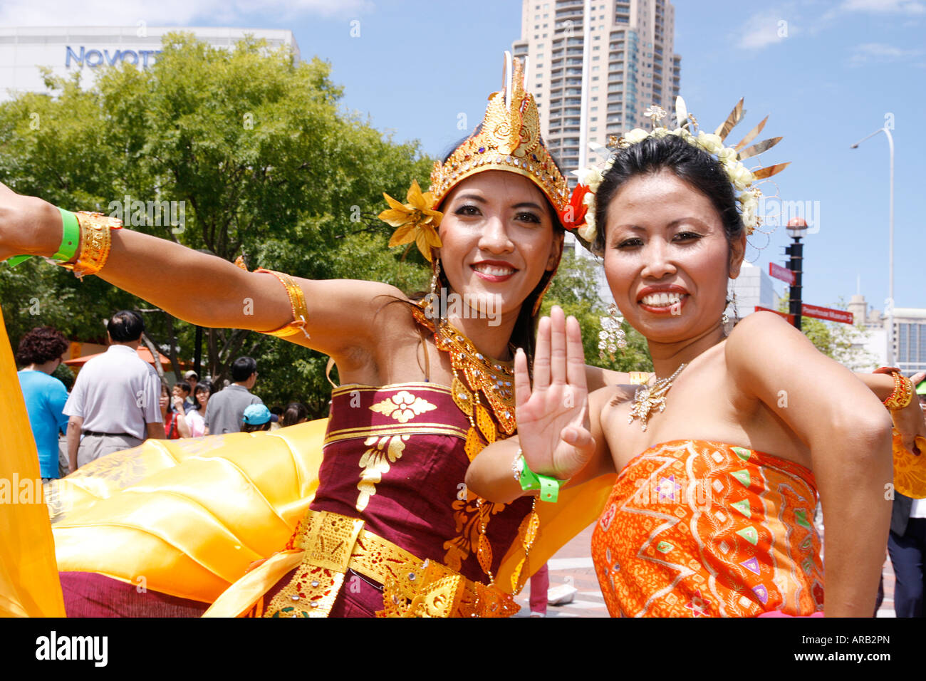 Chinese New Year Parade Female Performers Stock Photo - Alamy
