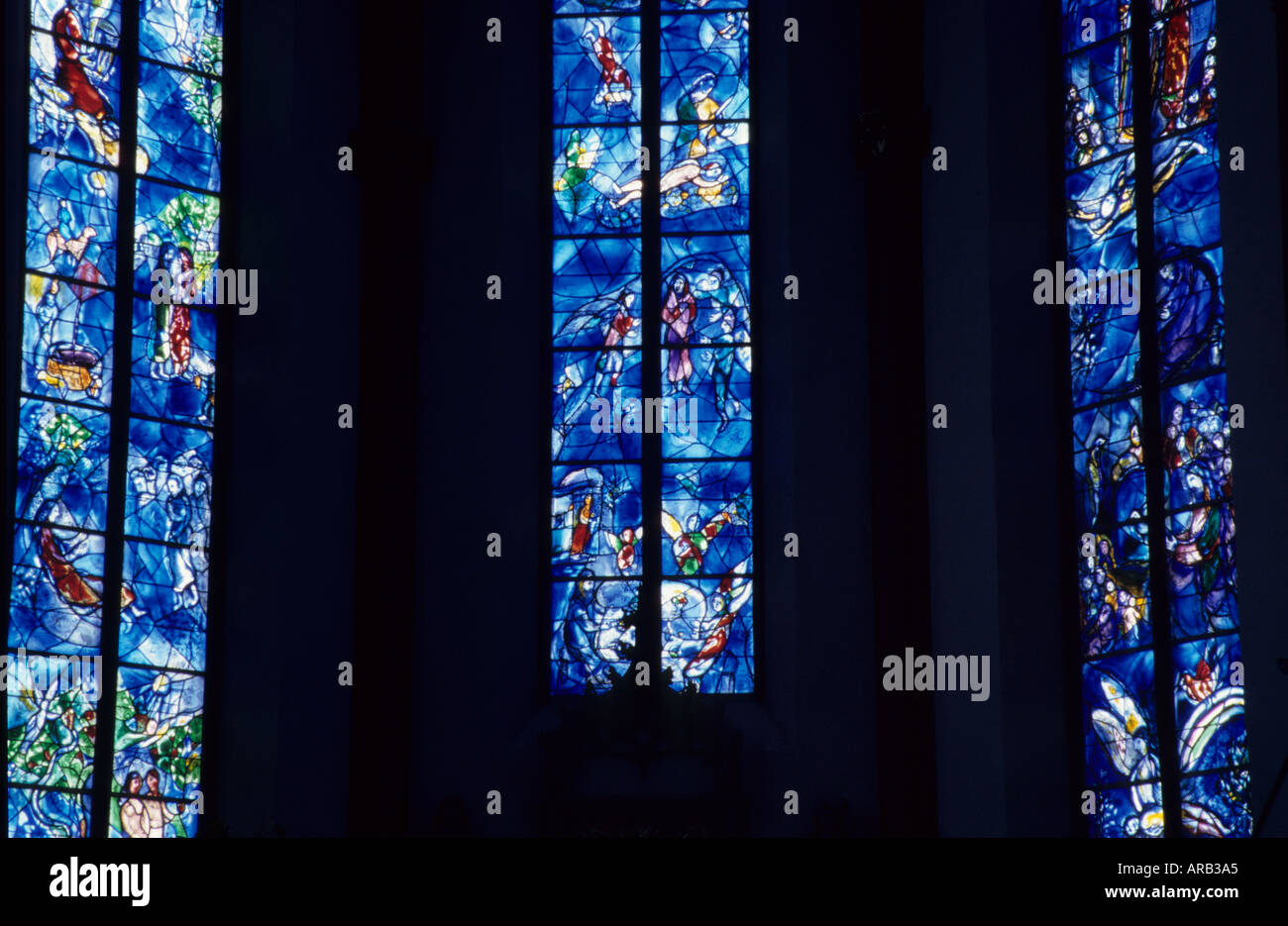 Chagalle Windows Mainz 1 Stock Photo - Alamy