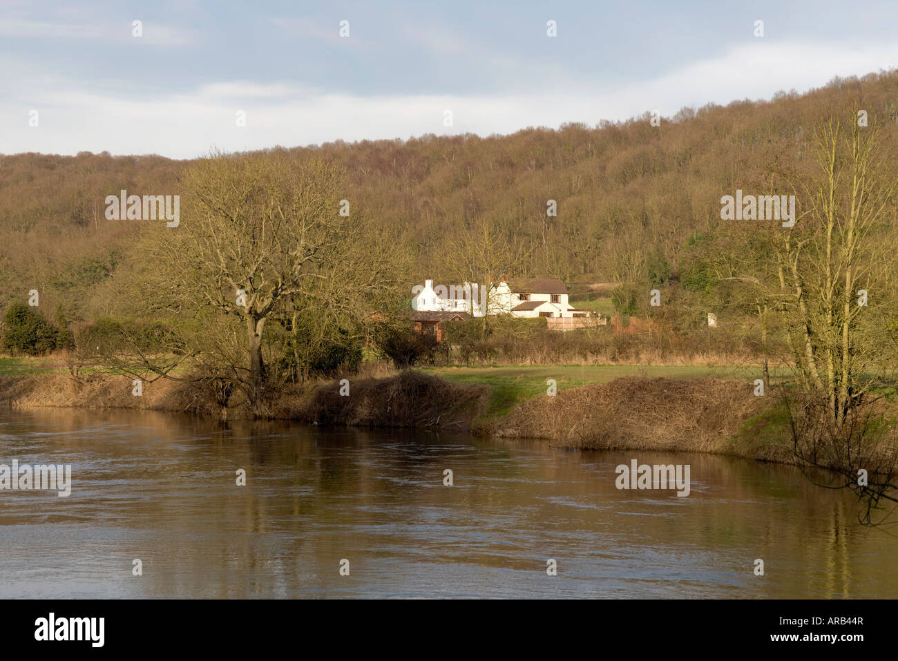 The river severn in the severn valley worcestershire the midlands ...