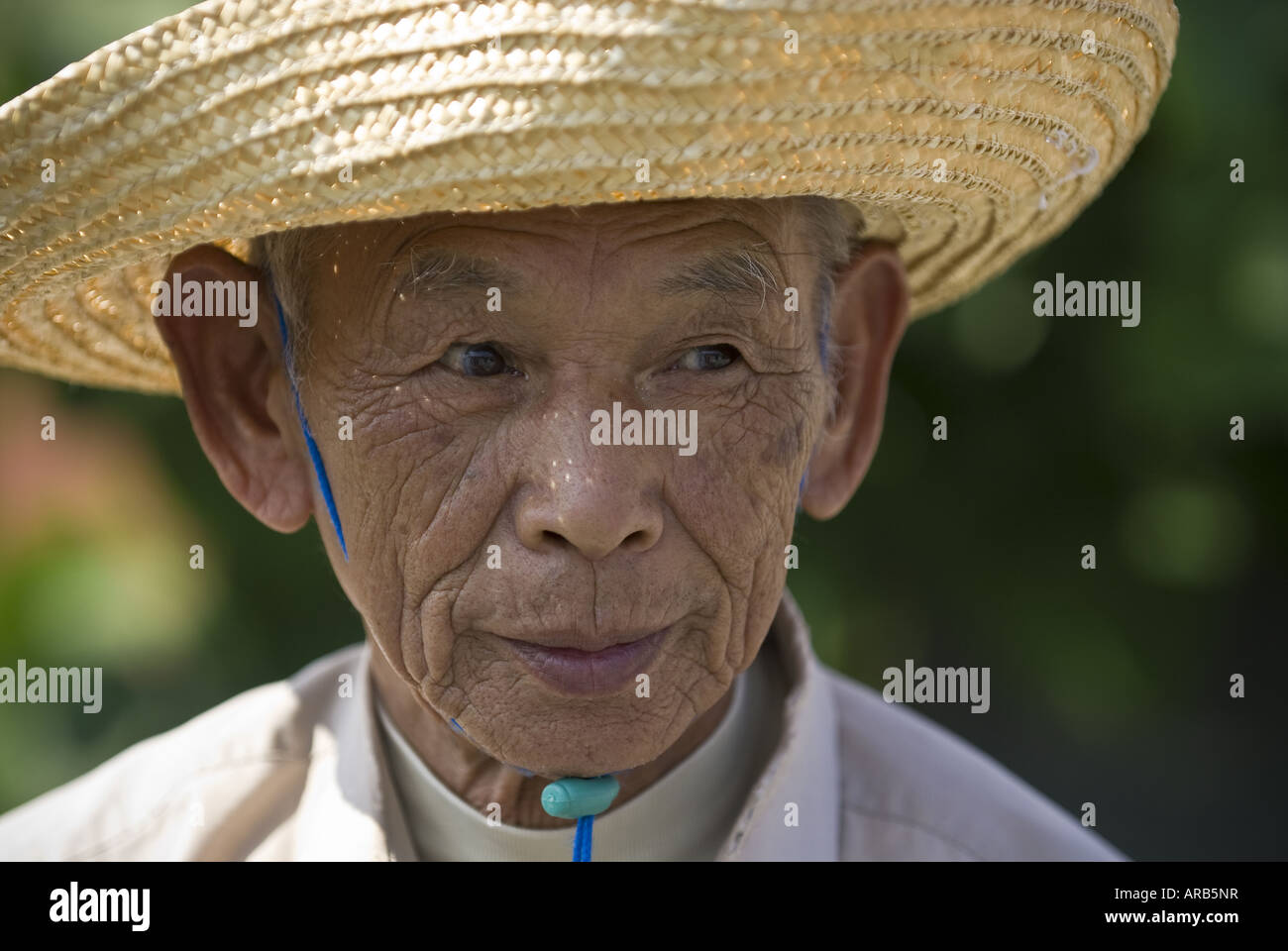 Elderly member of Hakka ethnic minority, Hukeng, Yongding County ...