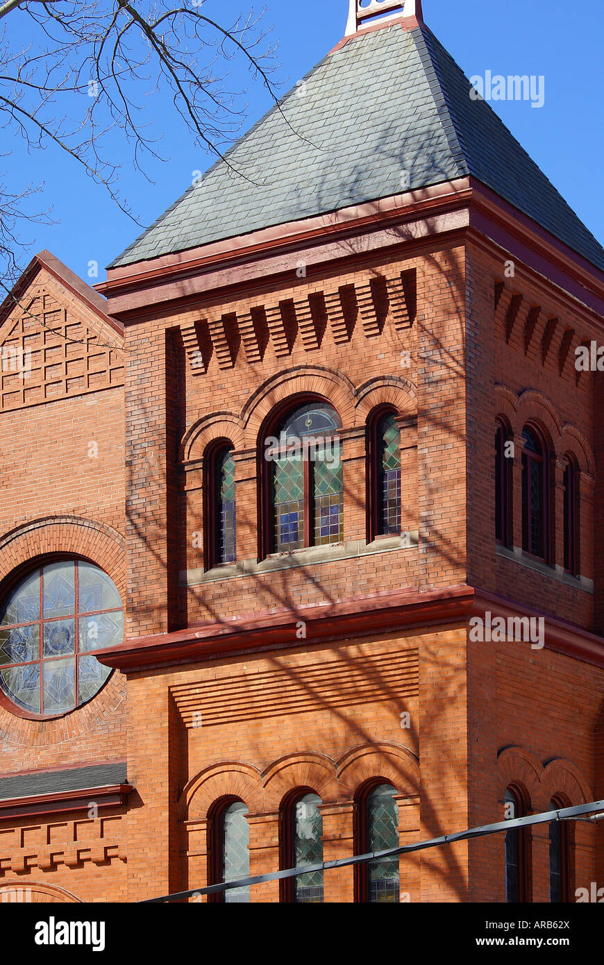 Red Brick Church Stock Photo - Alamy