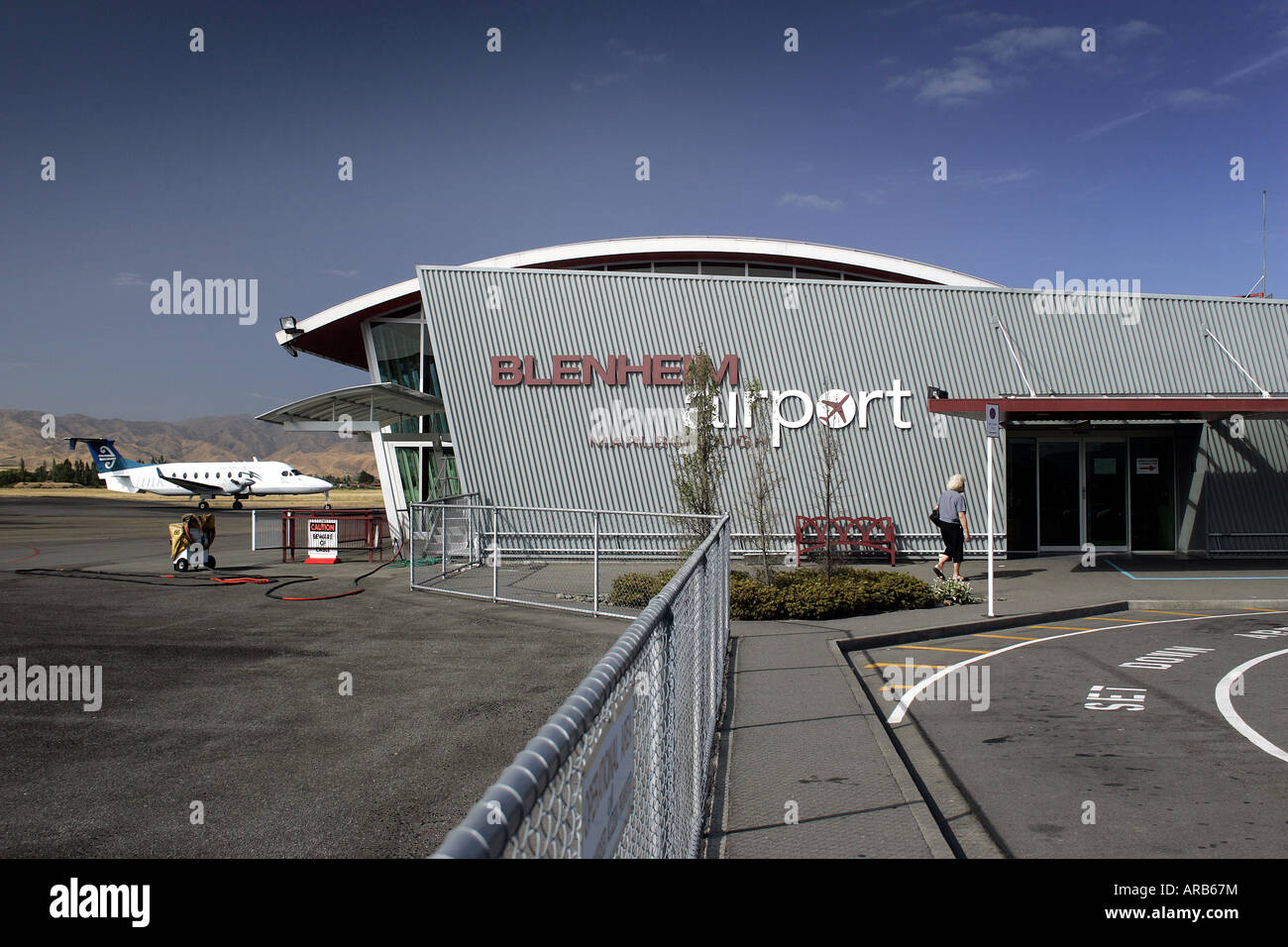 Blenheim airport main terminal building Stock Photo - Alamy