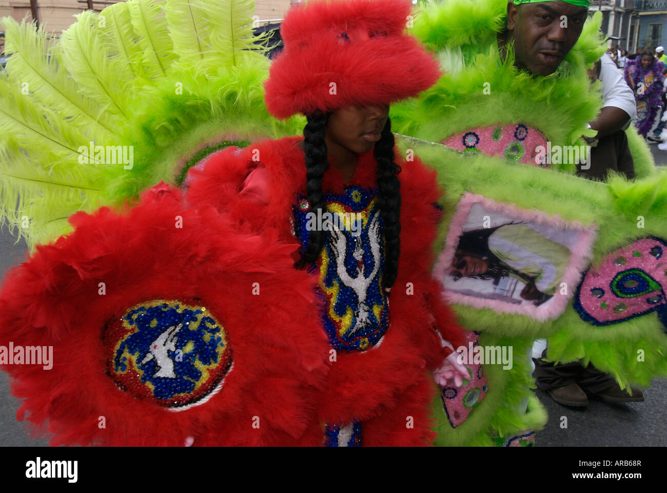 Mardi Gras indian New Orleans Louisiana USA Stock Photo - Alamy