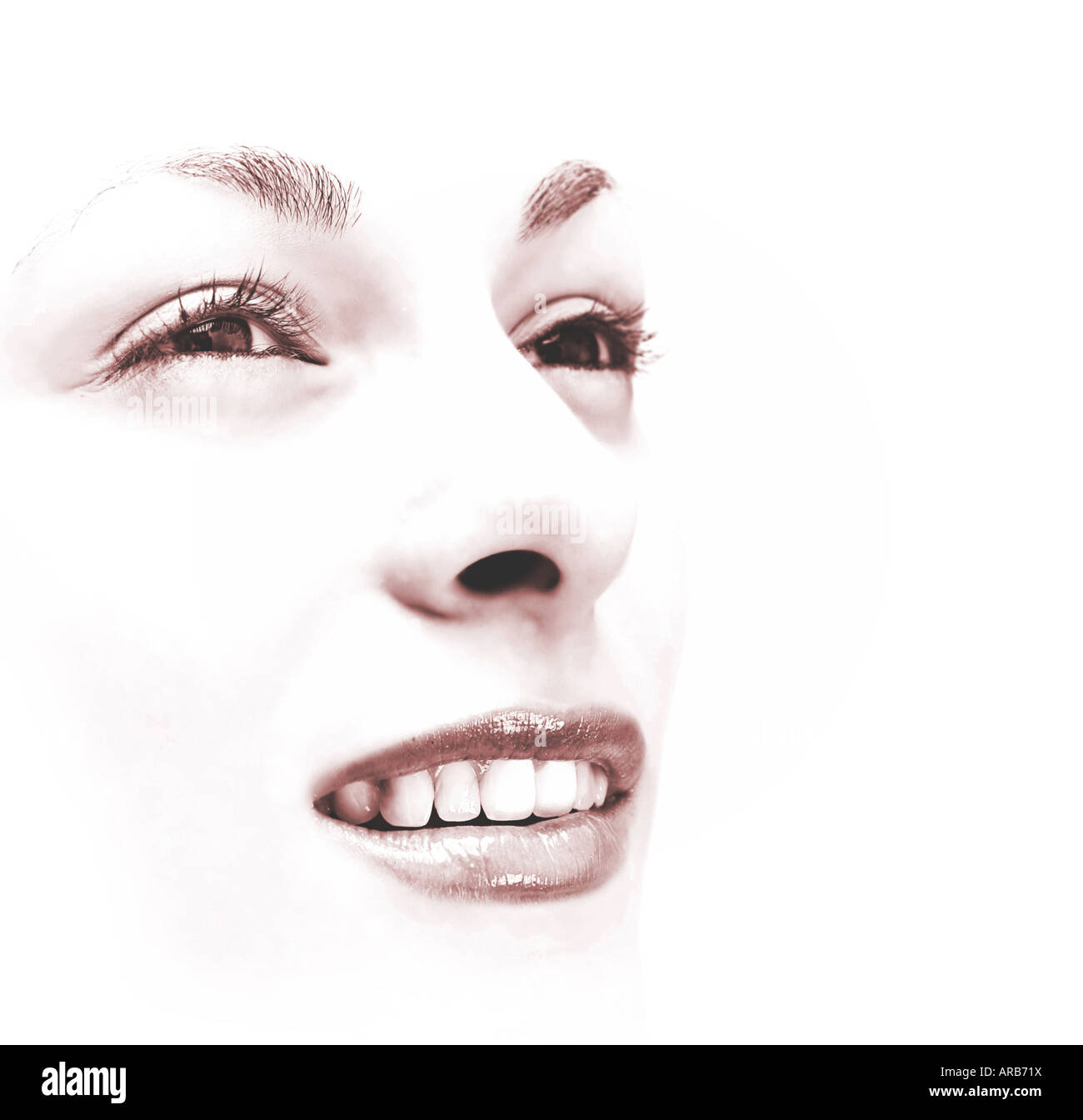 beautiful woman face; isolated on white background Stock Photo - Alamy